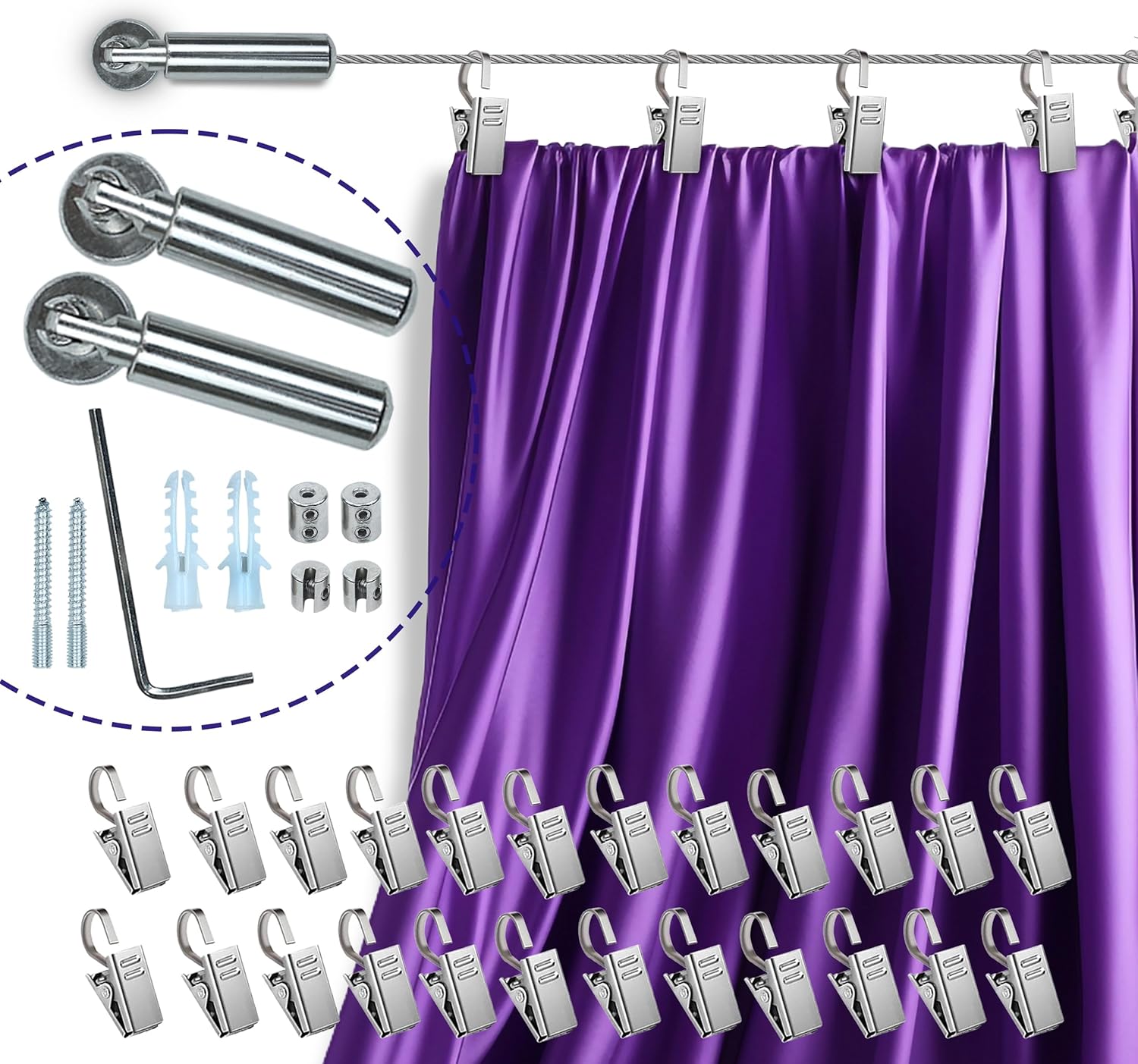 UrbanRed Wire Track with Hooks - The Leader in Curtain Hanging ...